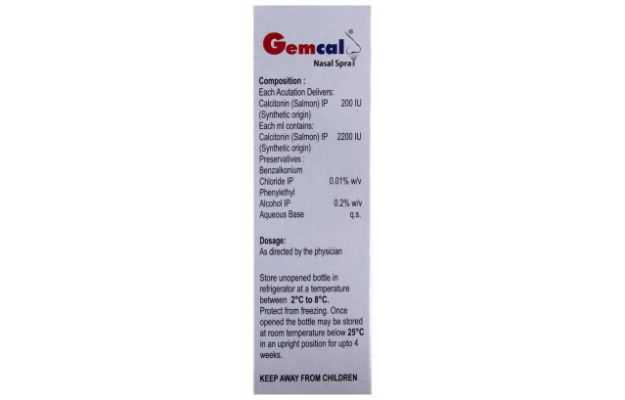 Gemcal Nasal Spray: Uses, Price, Dosage, Side Effects, Substitute, Buy ...