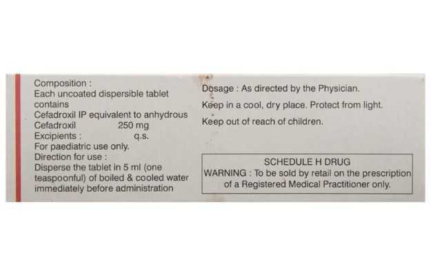 Cefadrox Kid 250 Tablet: Uses, Price, Dosage, Side Effects, Substitute ...
