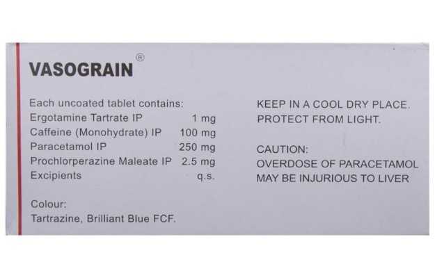 Vasograin: Uses, Price, Dosage, Side Effects, Substitute, Buy Online