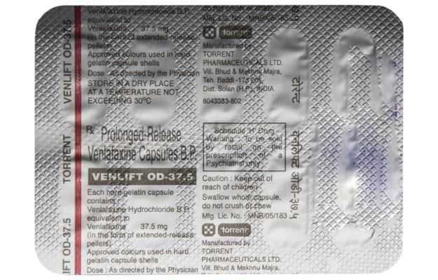 Venlift OD 37.5 Capsule PR: Uses, Price, Dosage, Side Effects ...