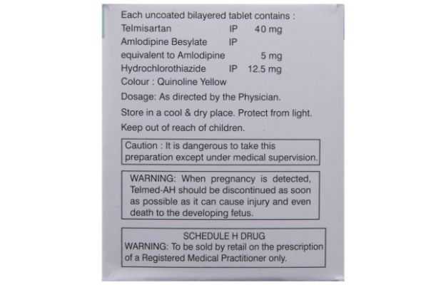 Telmed Ah: Uses, Price, Dosage, Side Effects, Substitute, Buy Online
