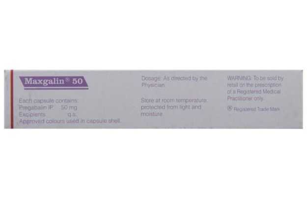 Maxgalin 50 Mg Capsule: Uses, Price, Dosage, Side Effects, Substitute ...