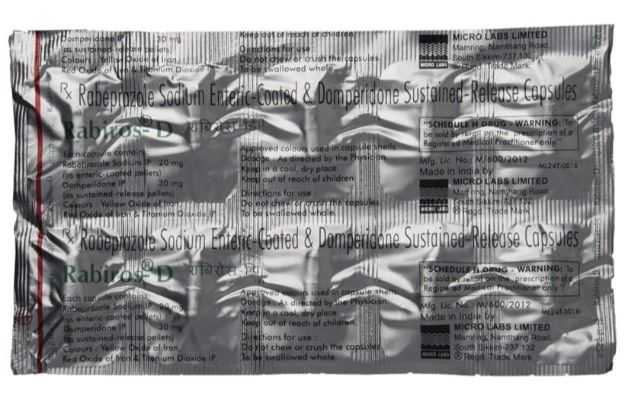 Rabiros D: Uses, Price, Dosage, Side Effects, Substitute, Buy Online