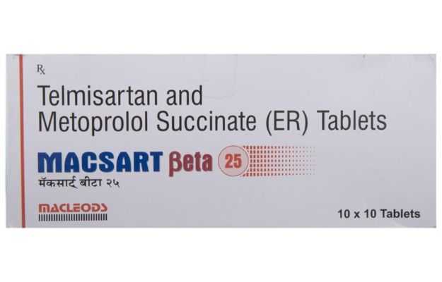 Macsart Beta 25 Tablet ER: Uses, Price, Dosage, Side Effects ...