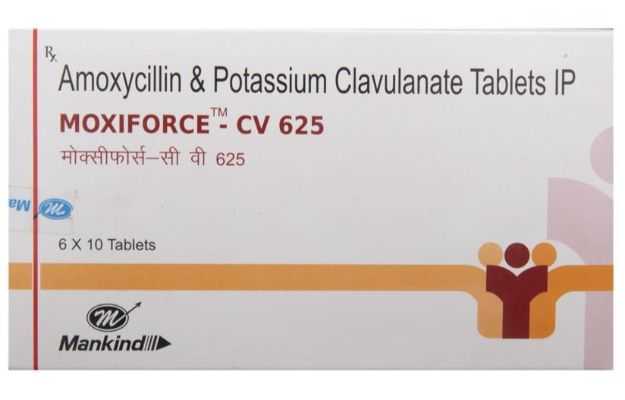 Moxiforce CV 625 Tablet (10): Uses, Price, Dosage, Side Effects ...