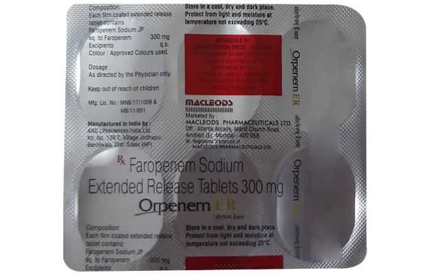 Orpenem 300 Tablet ER: Uses, Price, Dosage, Side Effects, Substitute ...