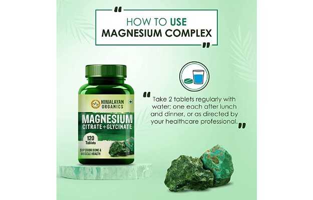 Himalayan Organics Magnesium Complex Supplement Tablets with Magnesium ...