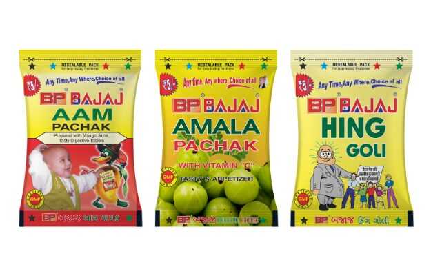 Bcp Bajaj Aam Pachak, Hing Goli, Amala Pachak Rs 5/- Zipper (Pack Of 3 ...